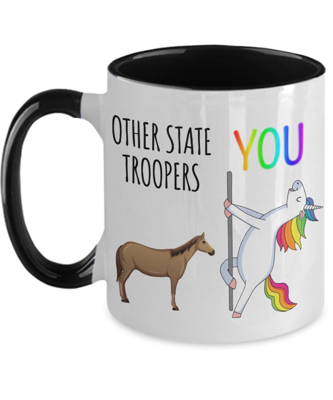 Funny State Trooper Mug, Police Officer Appreciation Gift, Unicorn ...