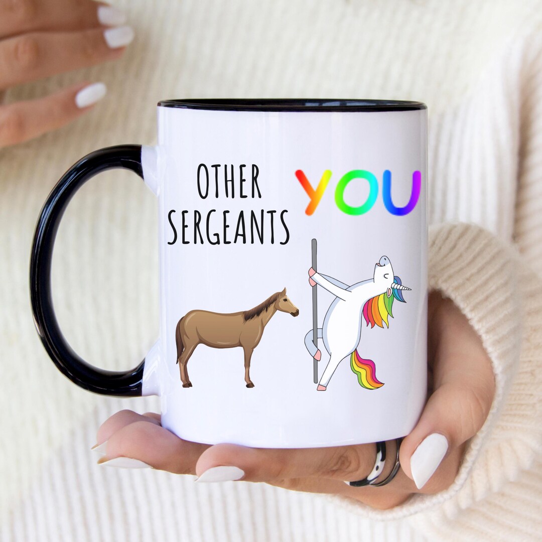 Funny Sergeant Mug for Soldier Gift for Sergeants Coffee Mug Unicorn ...