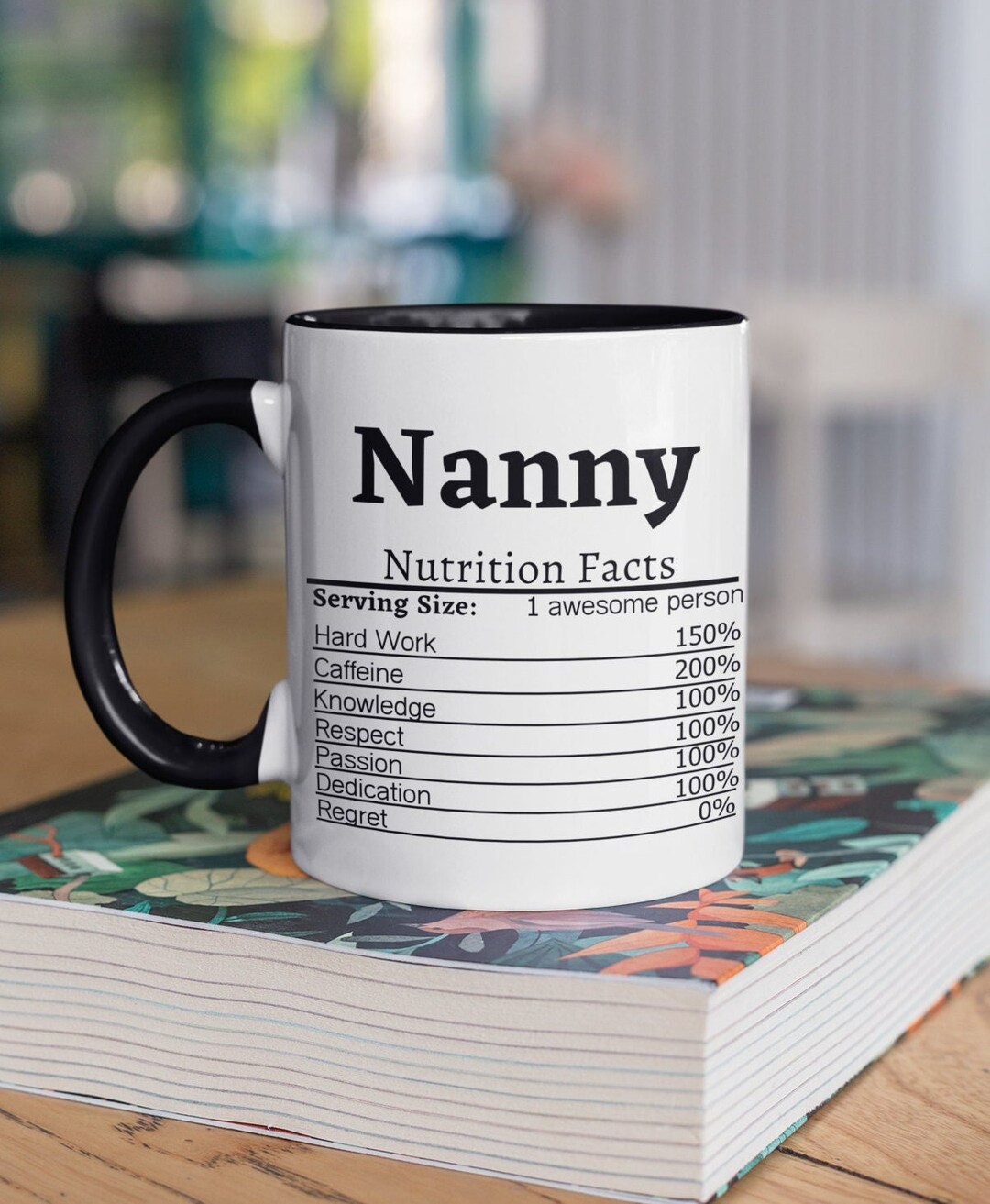 Funny Nanny Nutrition Facts Mug for Nanny Gift for Nanny Coffee Mug ...