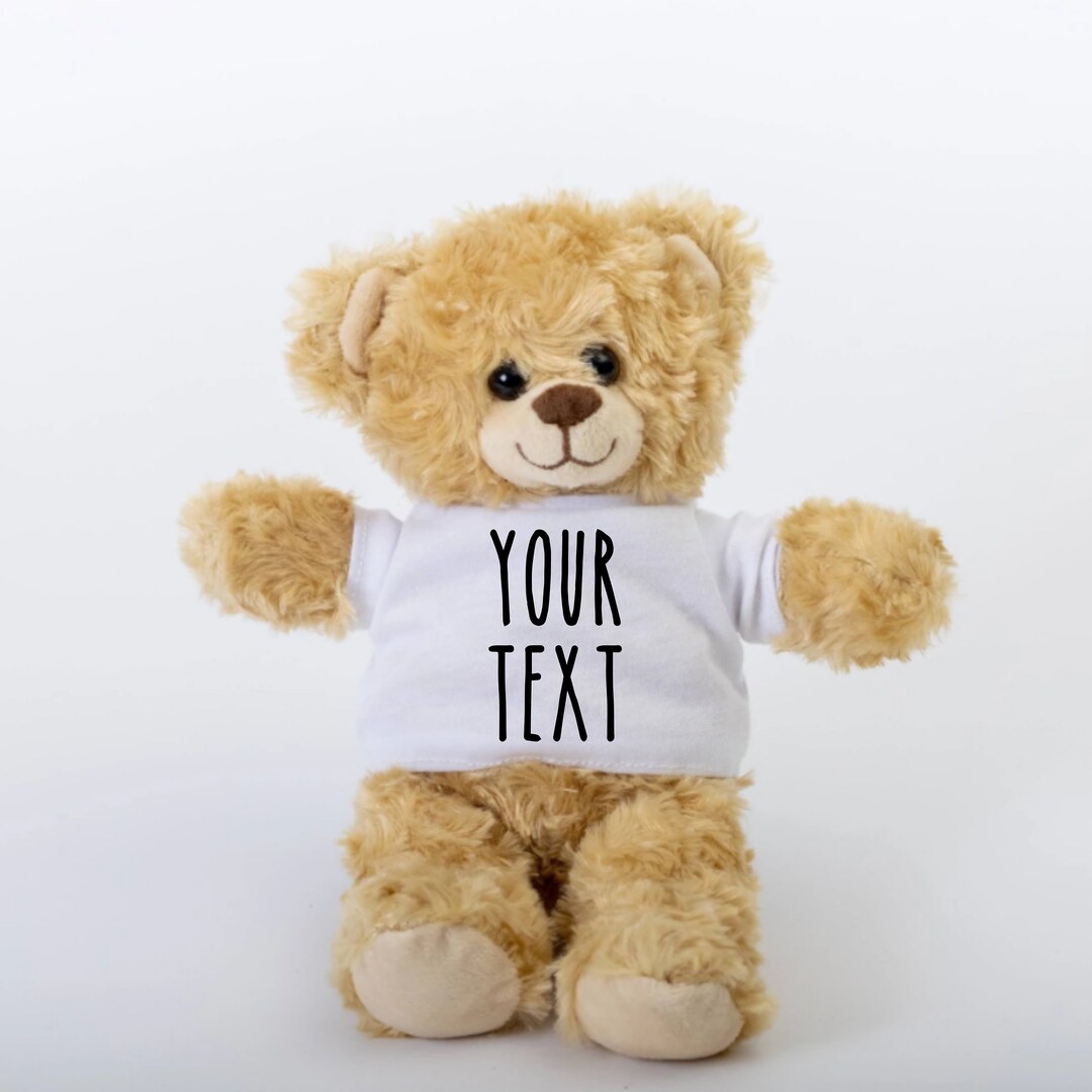 Personalized Teddy Bear Custom Teddy Bear Add Your Text or Photo ...