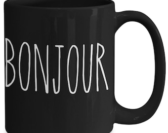 Bonjour Mug - Etsy