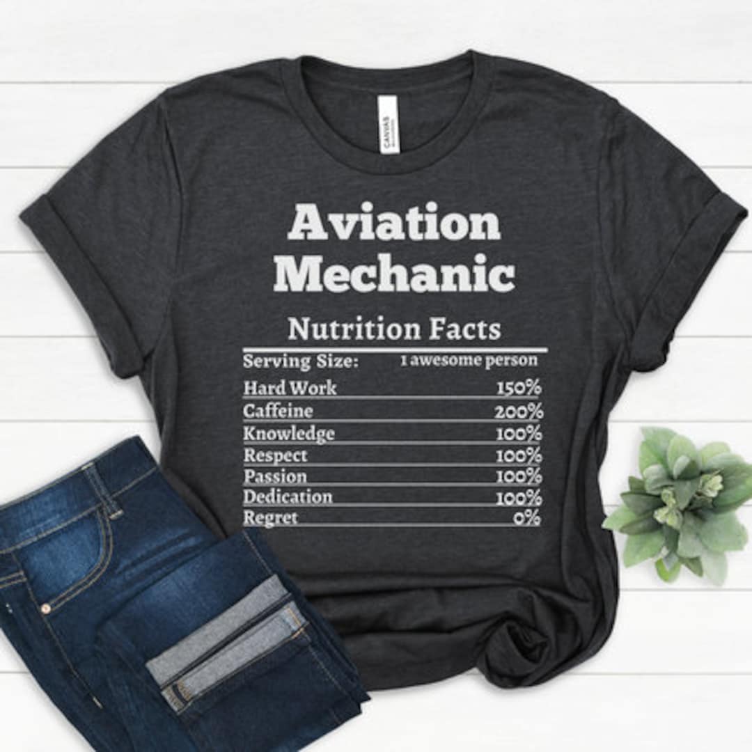 Aviation Mechanic Shirt Best Aviation Mechanic Nutrition Shirt Funny ...