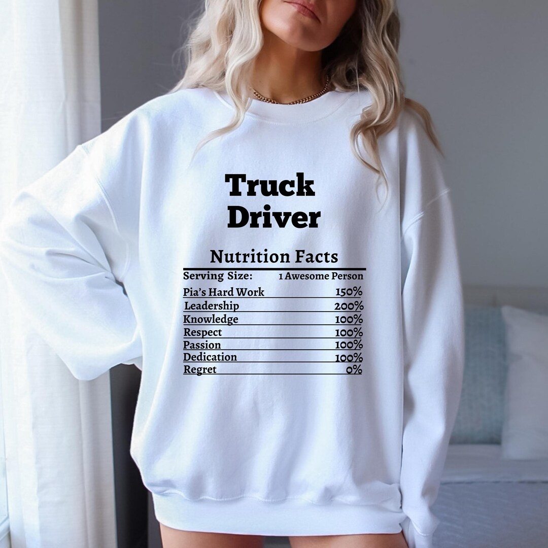 Truck Driver Sweatshirt Gift for Truckers Professional Driver Apparel ...