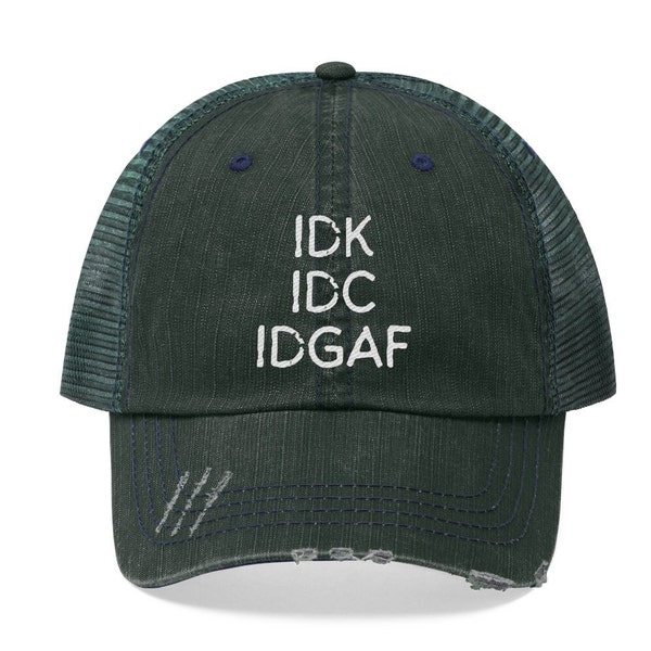 Idk Idc Idgaf Hat - Etsy