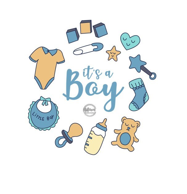 It's a Boy Digital Design to Use for Gender Reveal, Baby Shower ...