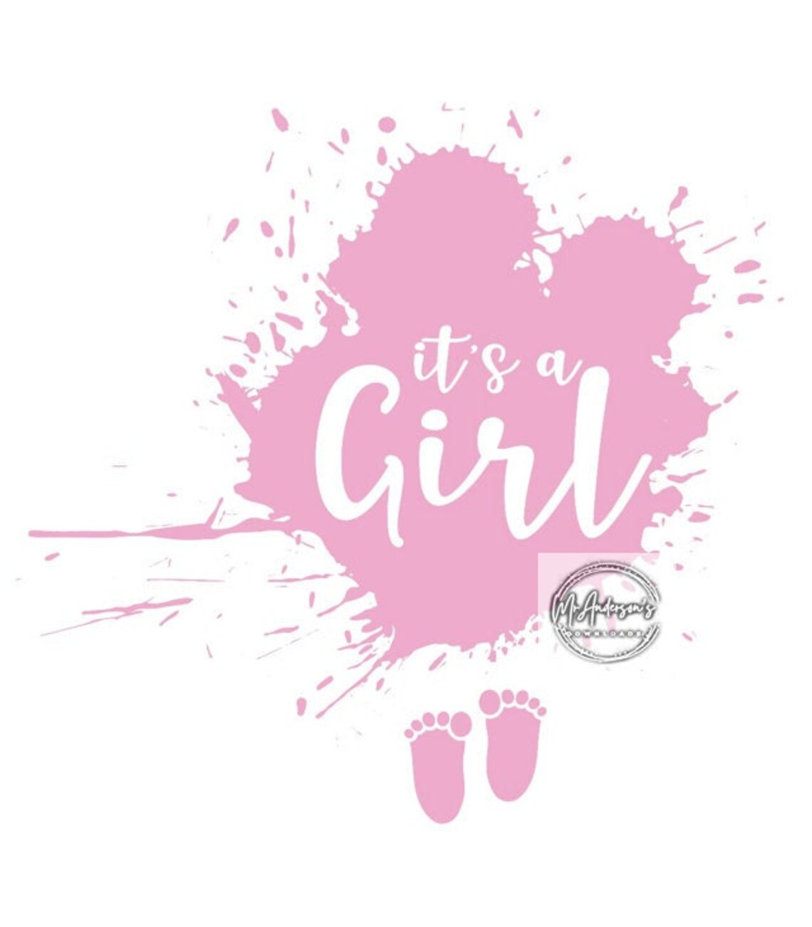 It's a Girl Digital Design to Use for Gender Reveal, Baby Shower ...