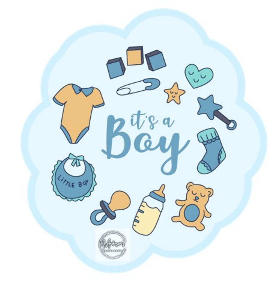 Newborn Baby Digital Design to Use for Gender Reveal, Baby Shower ...