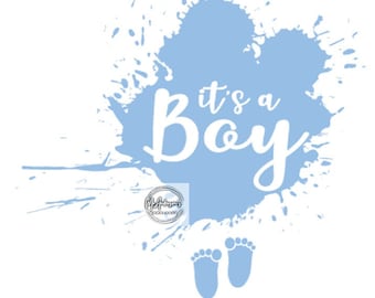 Newborn Baby Digital Design to Use for Gender Reveal, Baby Shower ...