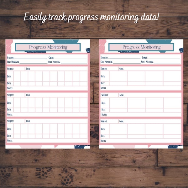 Progress Monitoring Tracker - Etsy