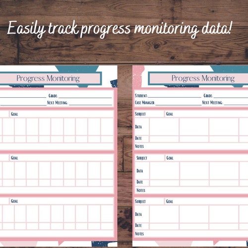 Progress Monitoring Tracker fillable - Etsy