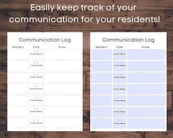 Communication Log Printable Call Tracker Fillable PDF Phone Call Log ...