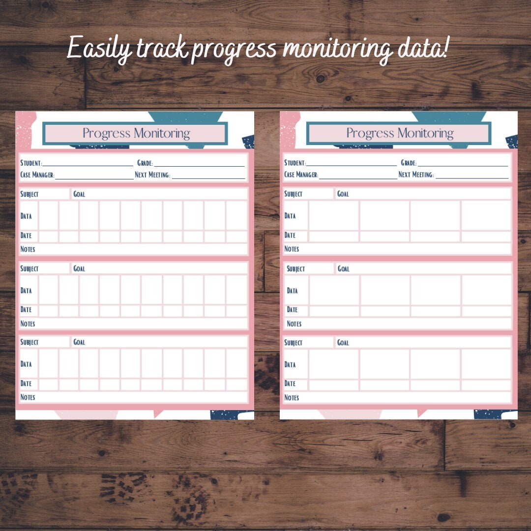 Progress Monitoring Tracker (fillable) - Etsy