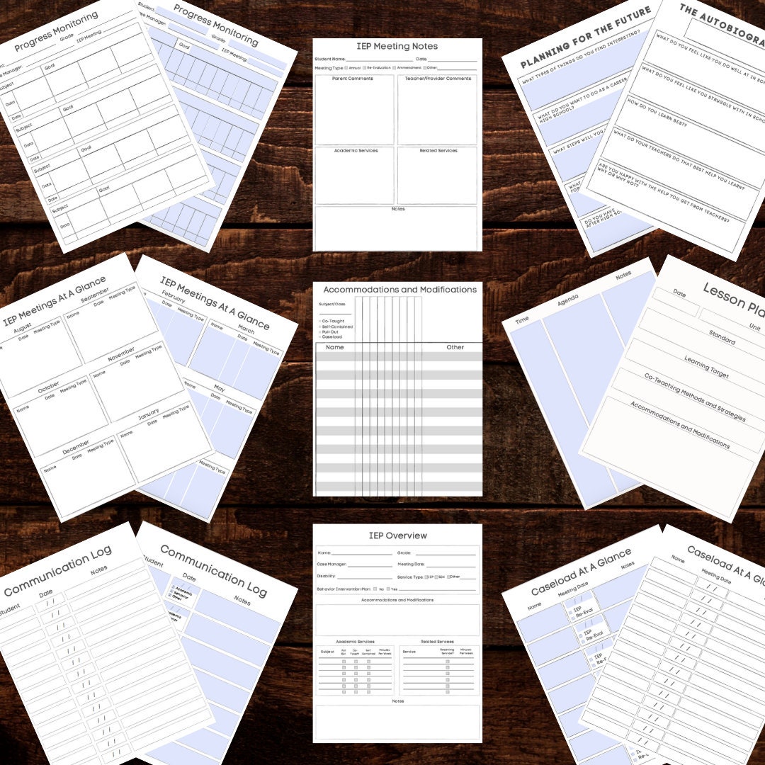 Special Education Planning Bundle fillable - Etsy