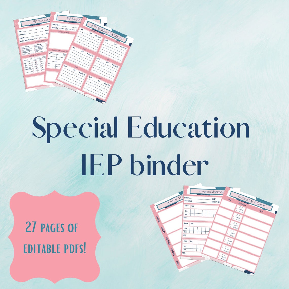 Special Education Planning Bundle (fillable) - Etsy
