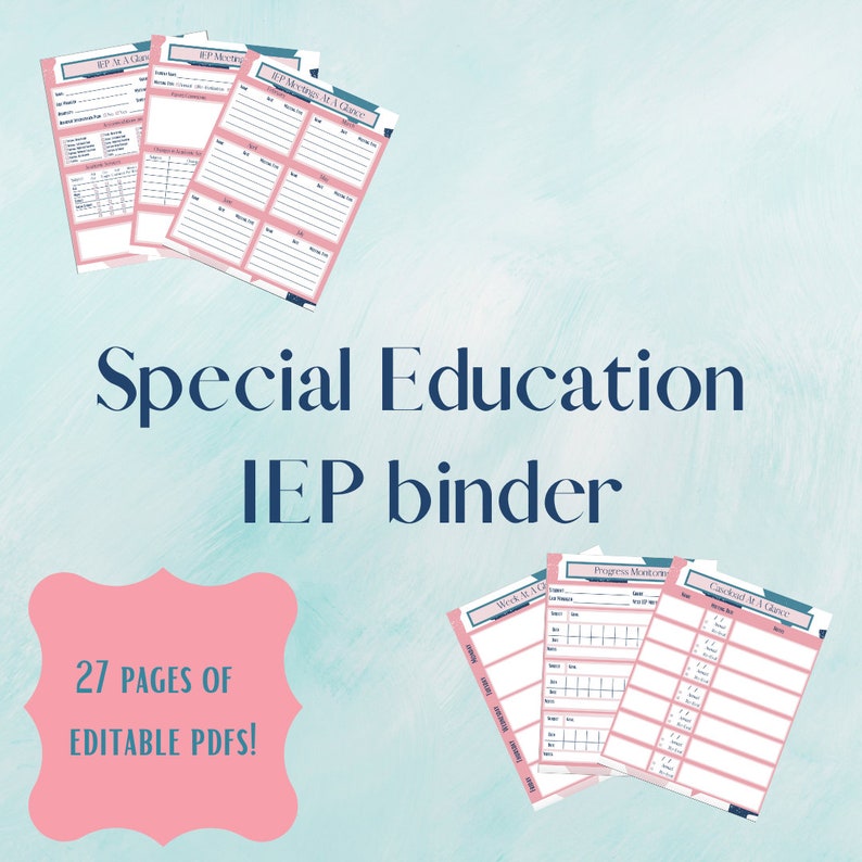 Special Education Planning Bundle (fillable) - Etsy