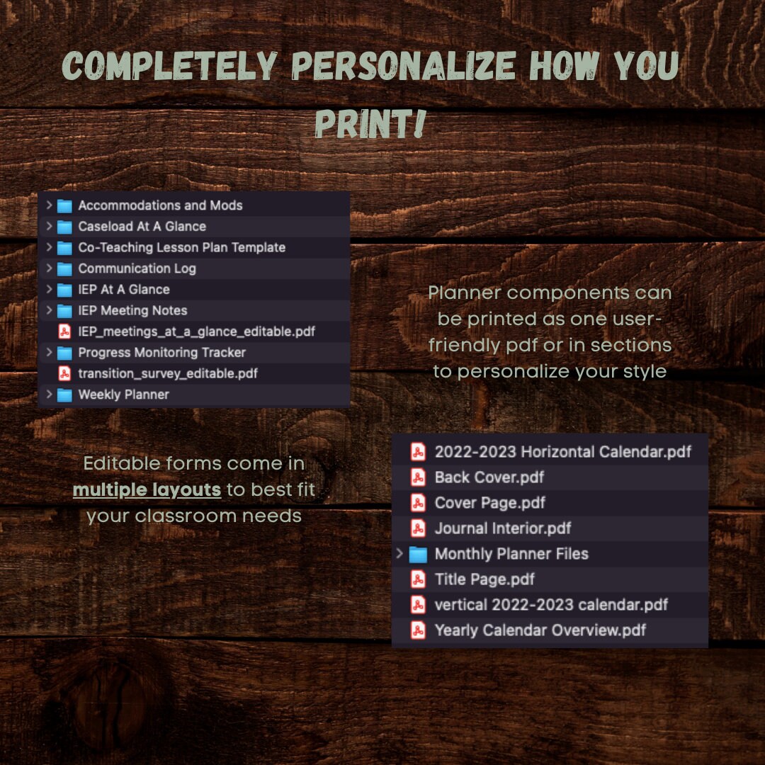 Ultimate 2022-2023 Teacher Toolkit printable Planner, Fillable ...