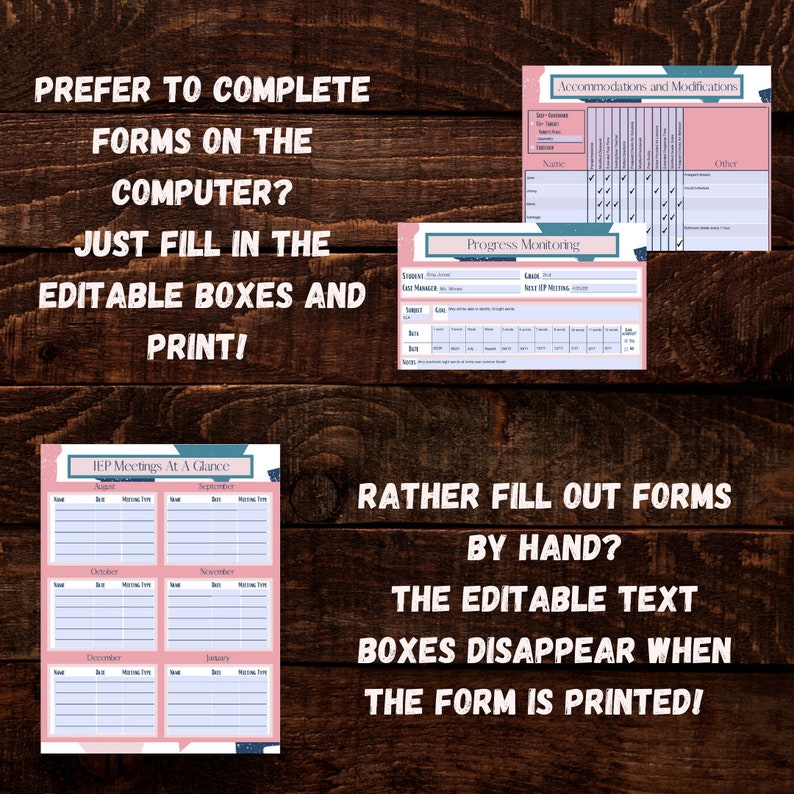 Special Education Planning Bundle (fillable) - Etsy