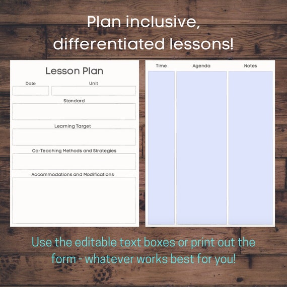 Lesson Plan Format For Special Education