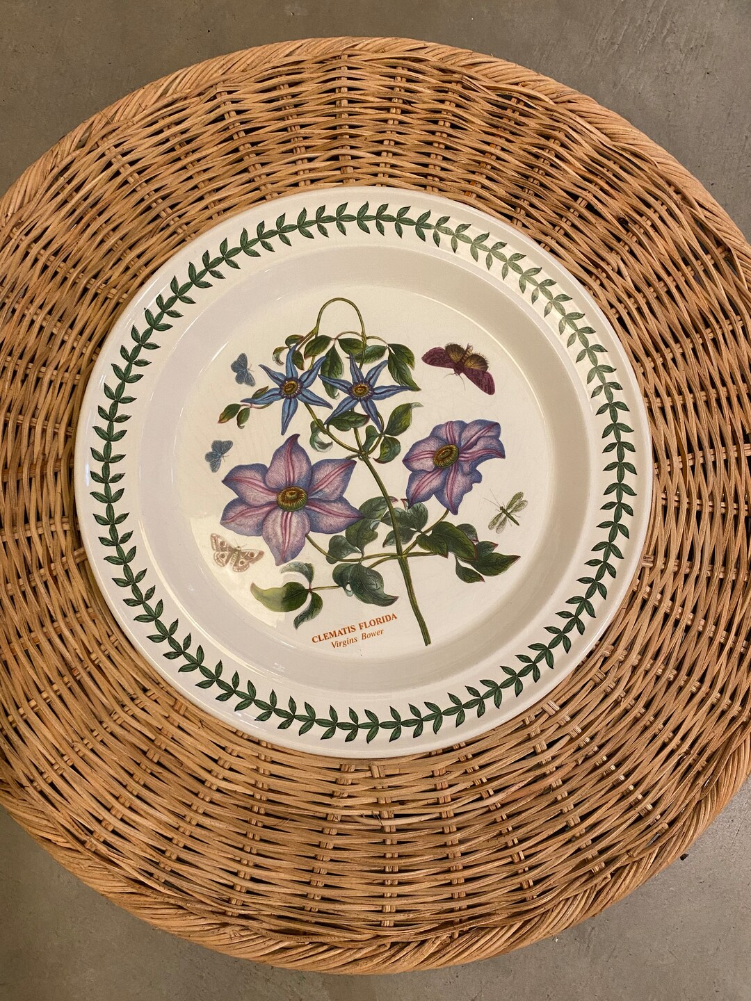 Portmeirion Botanic Garden Dinner Plate Clematis - Etsy