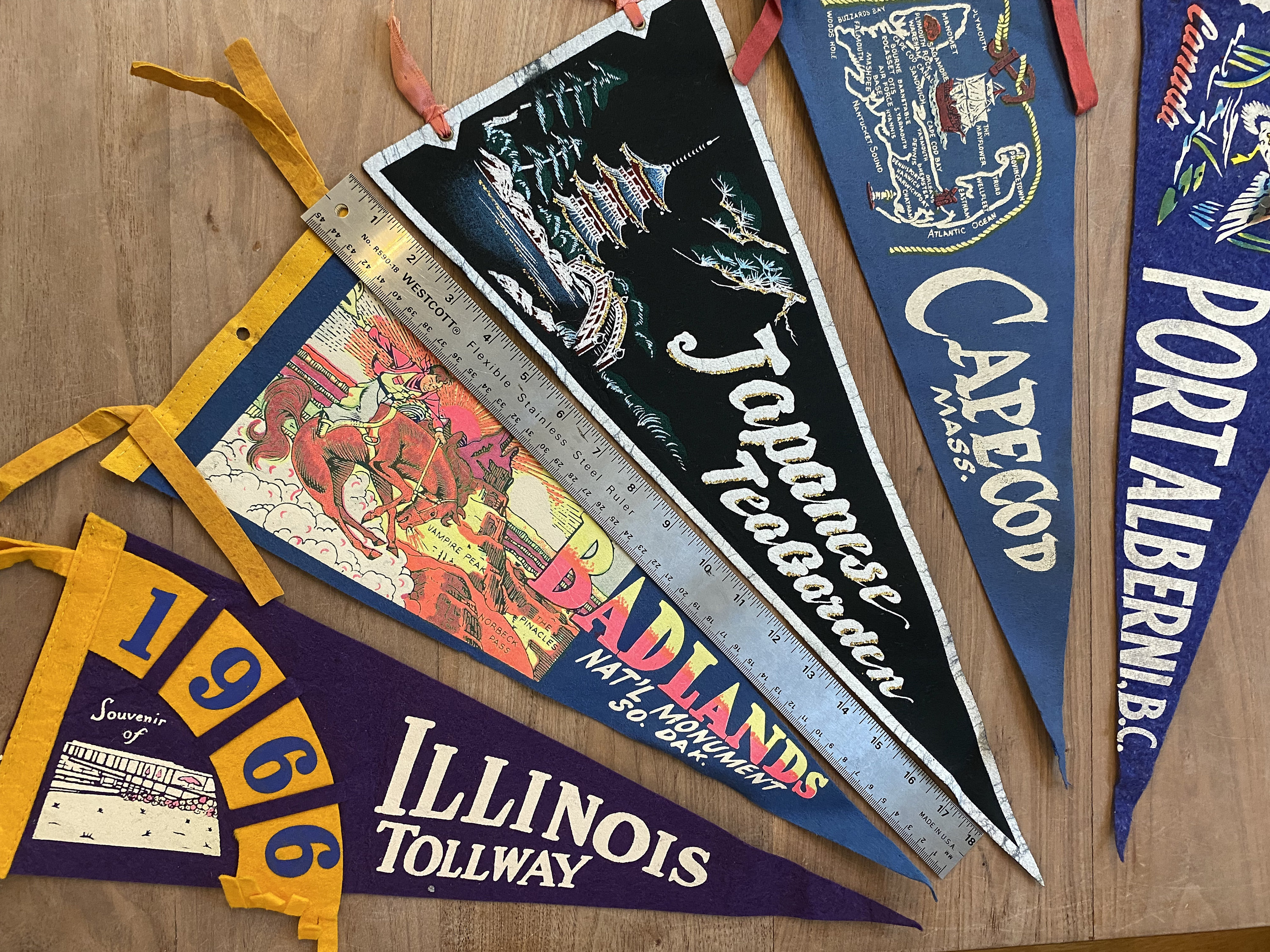 Large Vintage Pennants Select One - Etsy