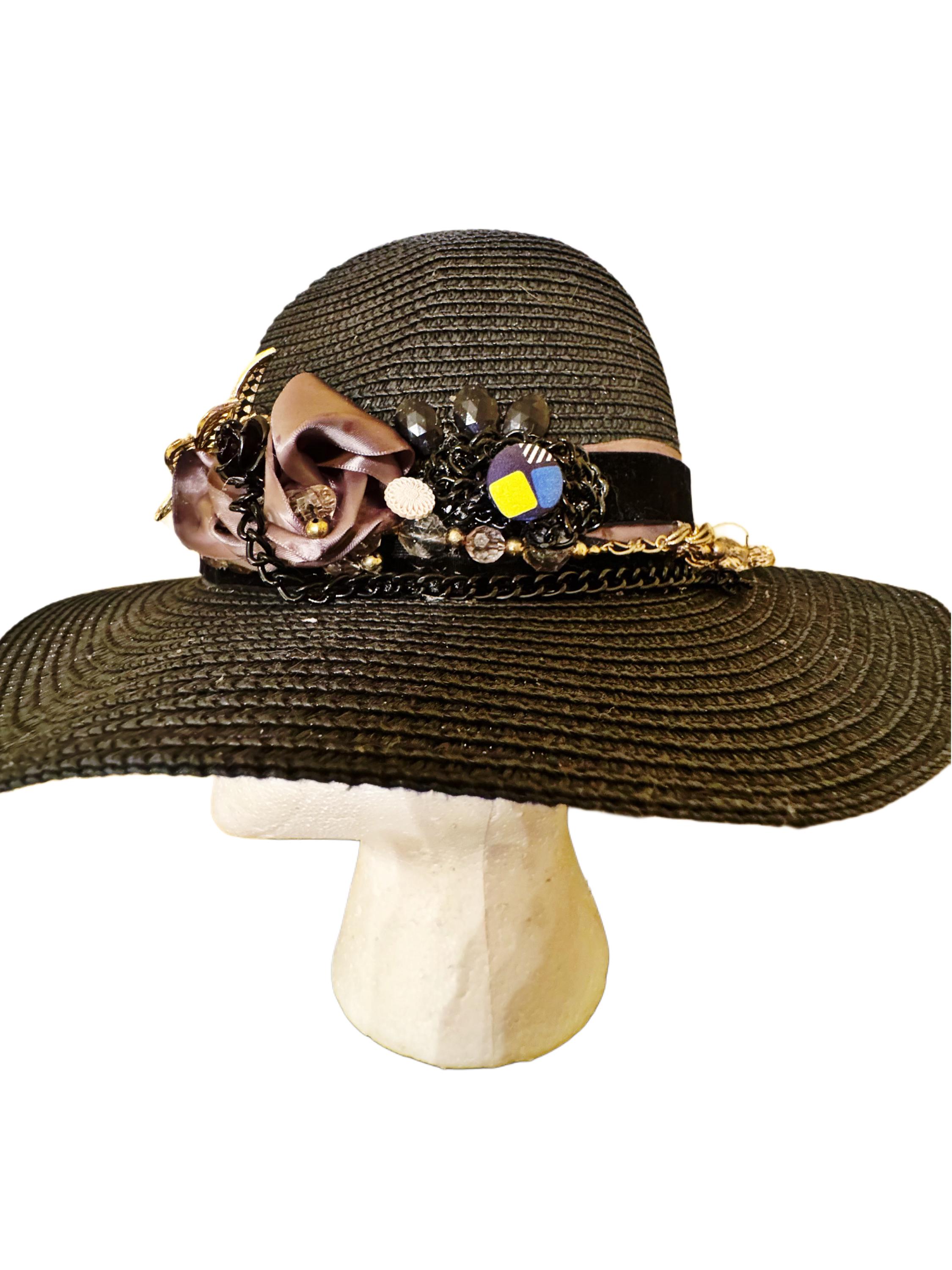 Black many Eras Vintage Chain Waterfall Hat - Etsy