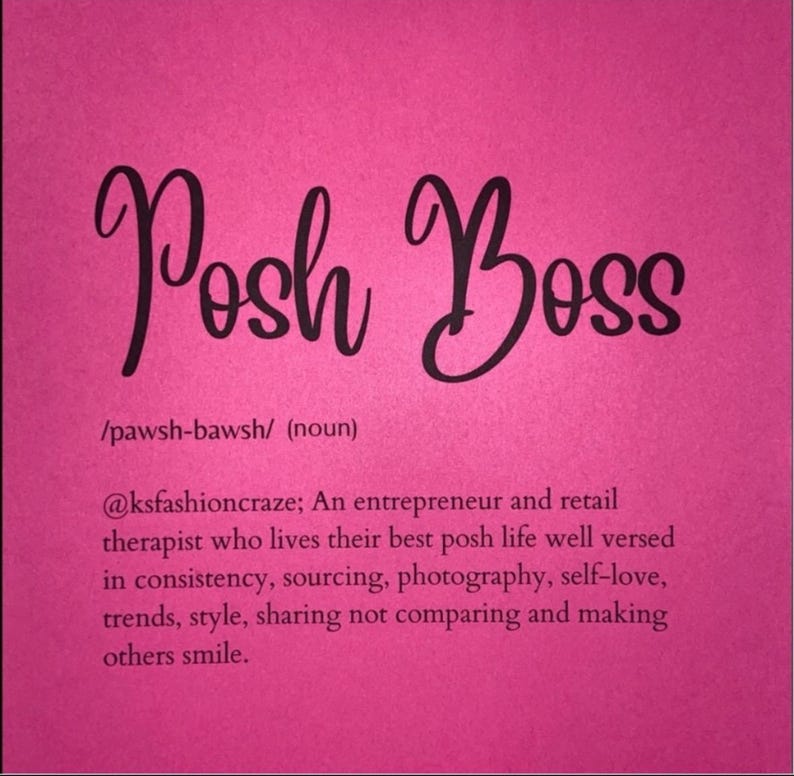 Posh Boss Poshmark Definition Print - Etsy