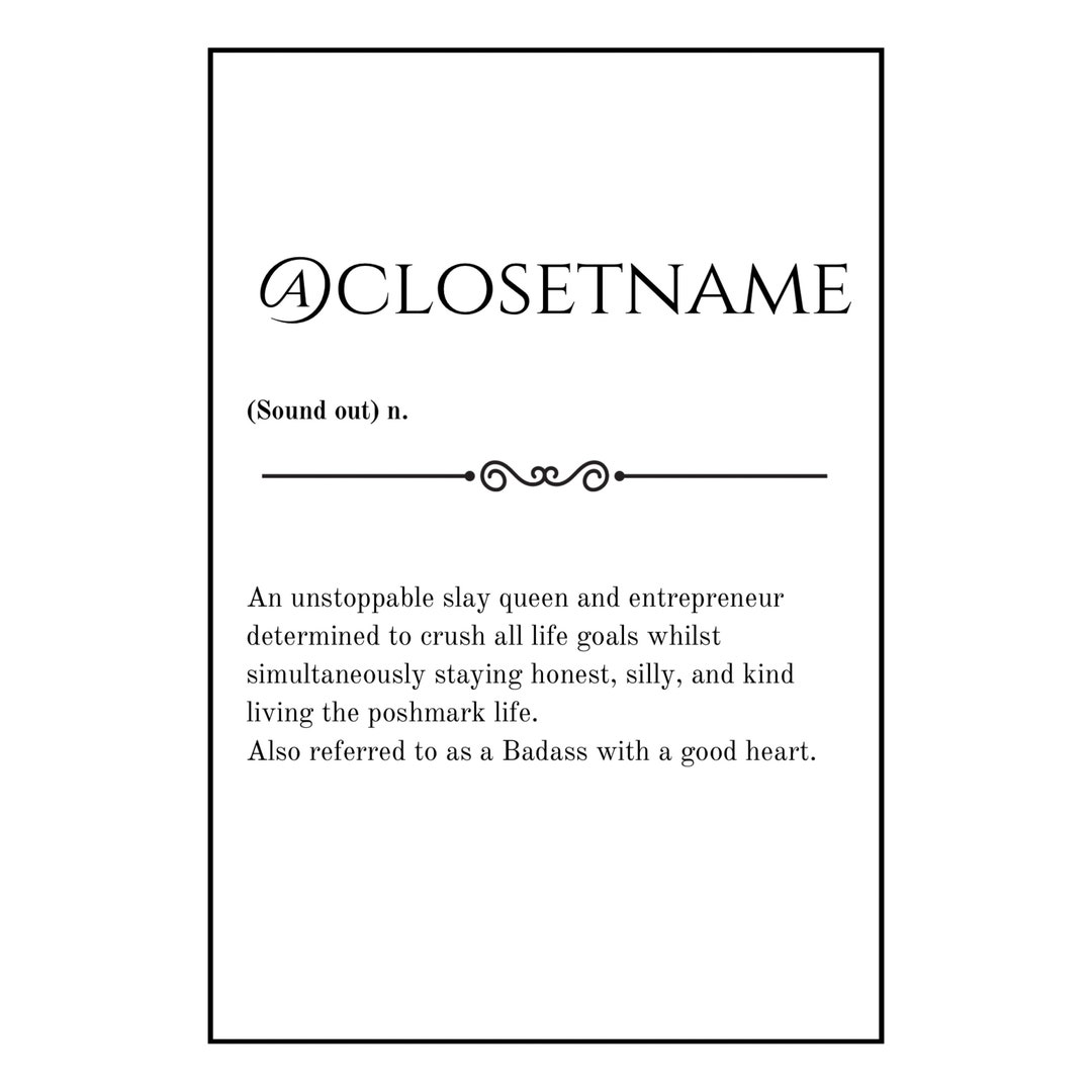 Custom Name or Brand Definition Print - Etsy