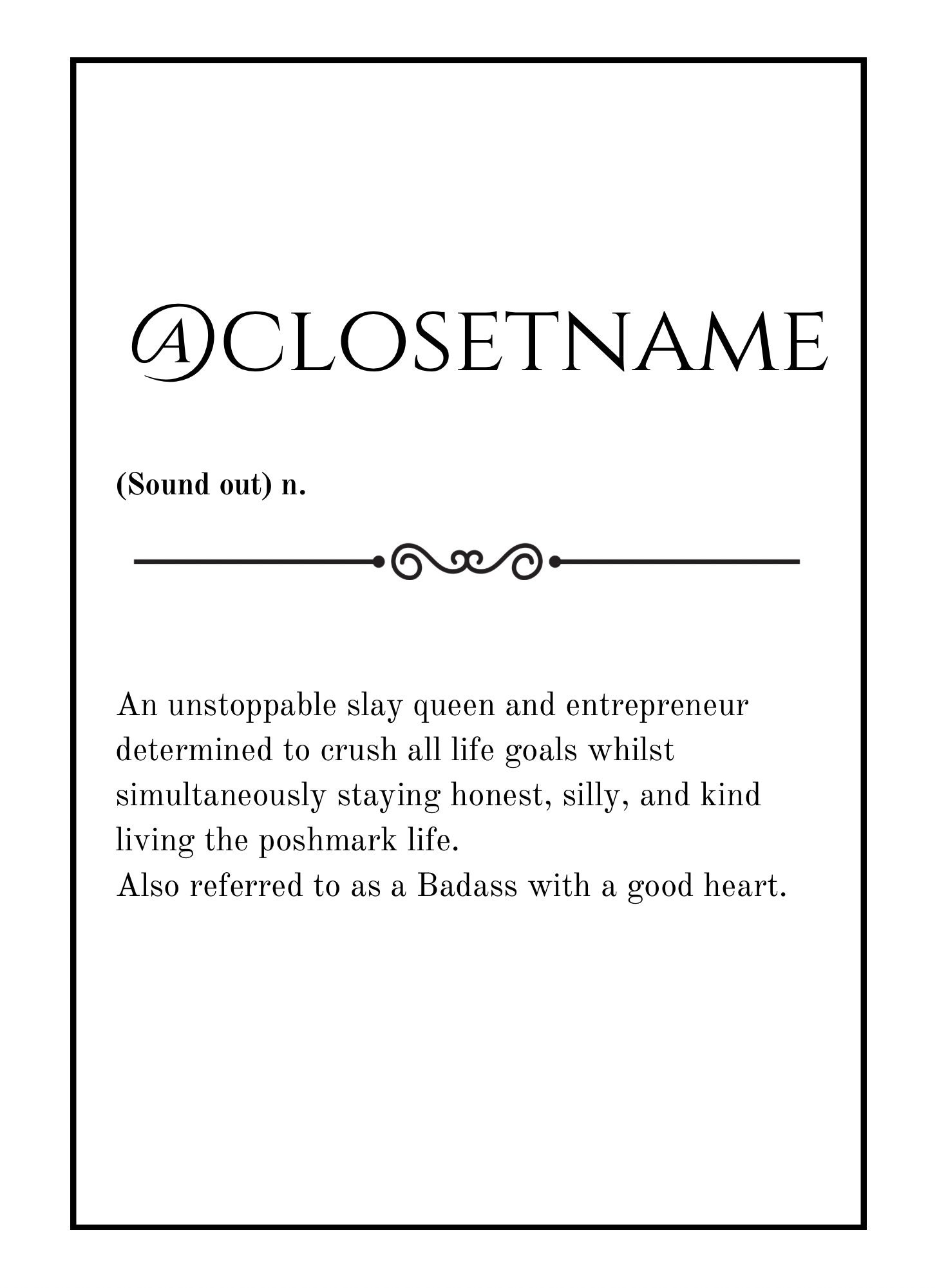 Custom Name or Brand Definition Print - Etsy