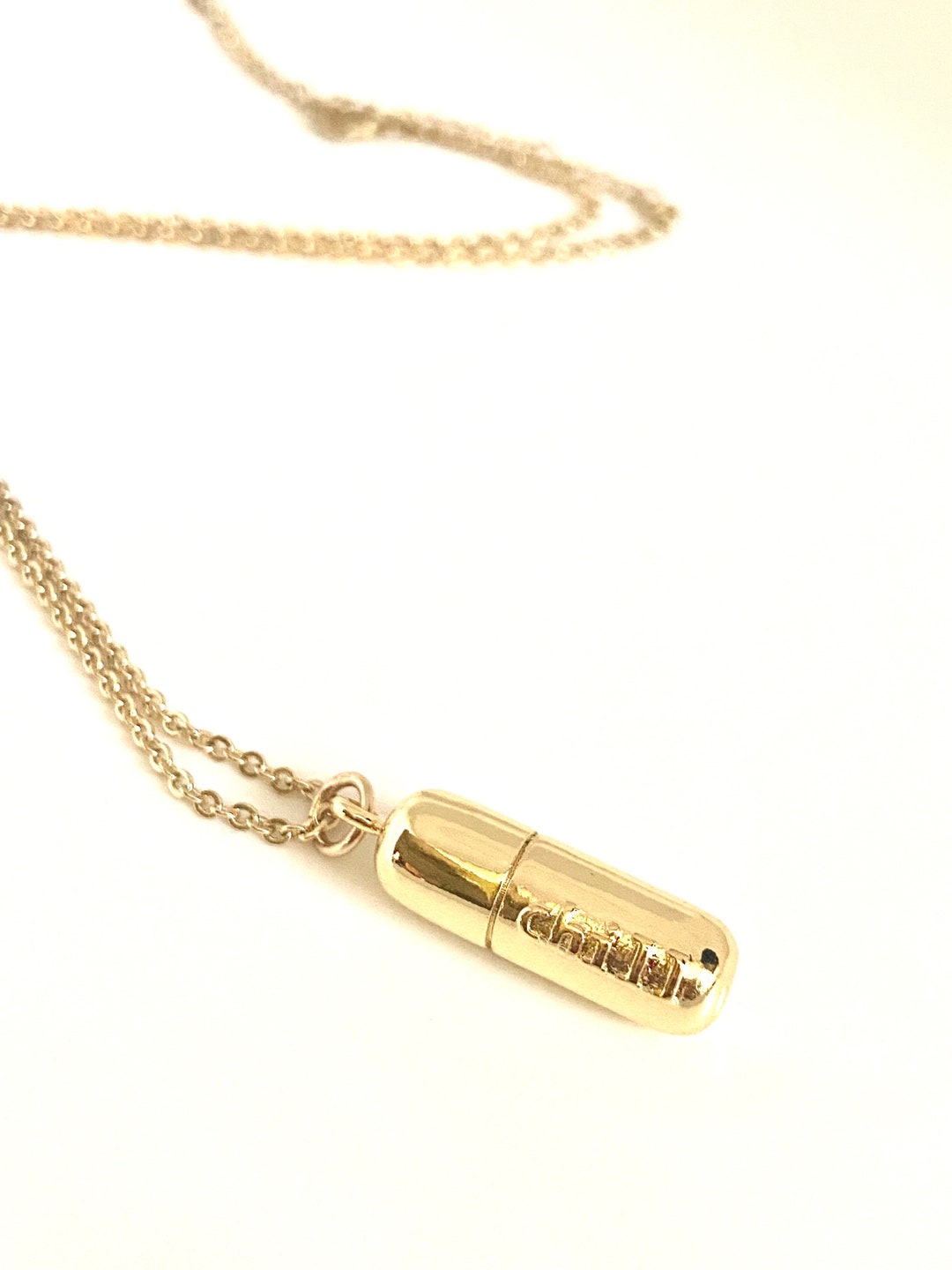 Take a Chill, Happy & Hope Pill Necklace - Etsy