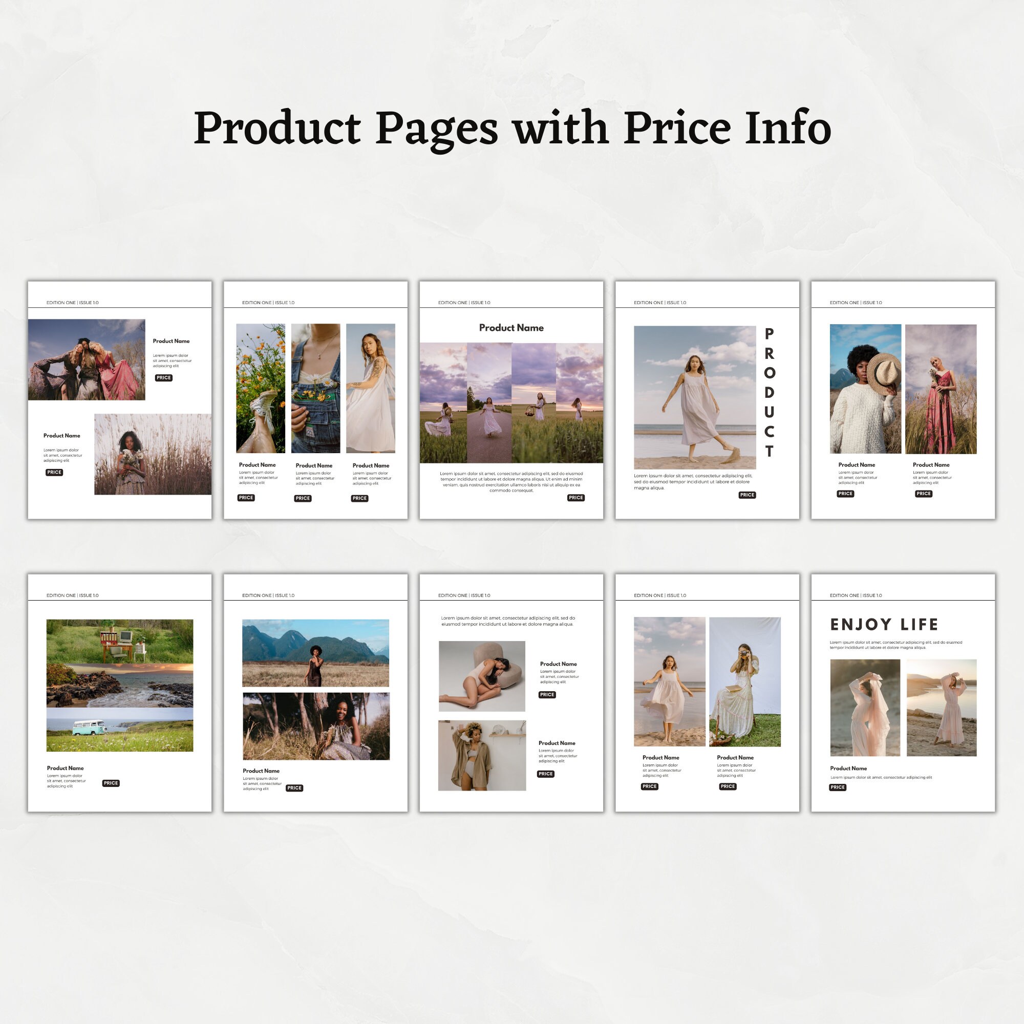 Magazine Template Canva Lookbook Template Product Catalog Template ...