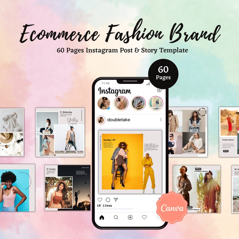 Instagram Magazine Template - Etsy