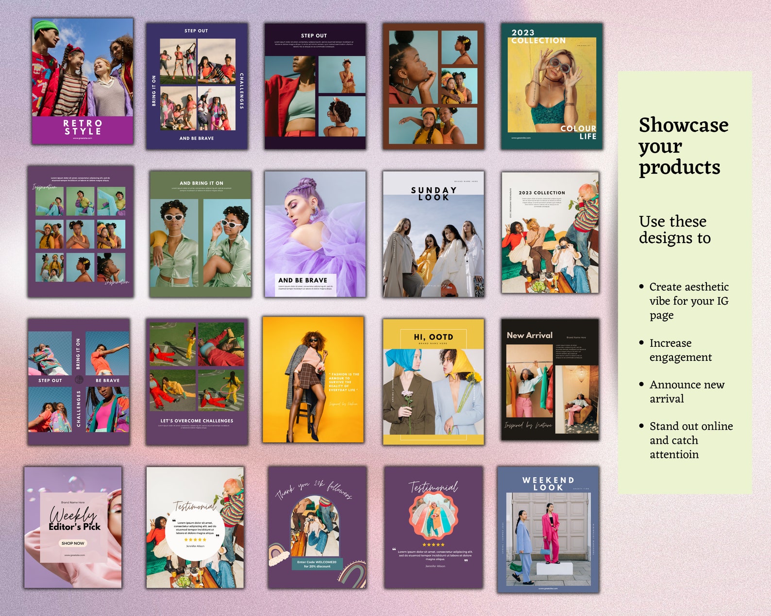 Product Instagram Posts Product Instagram Templates Ecommerce Instagram ...