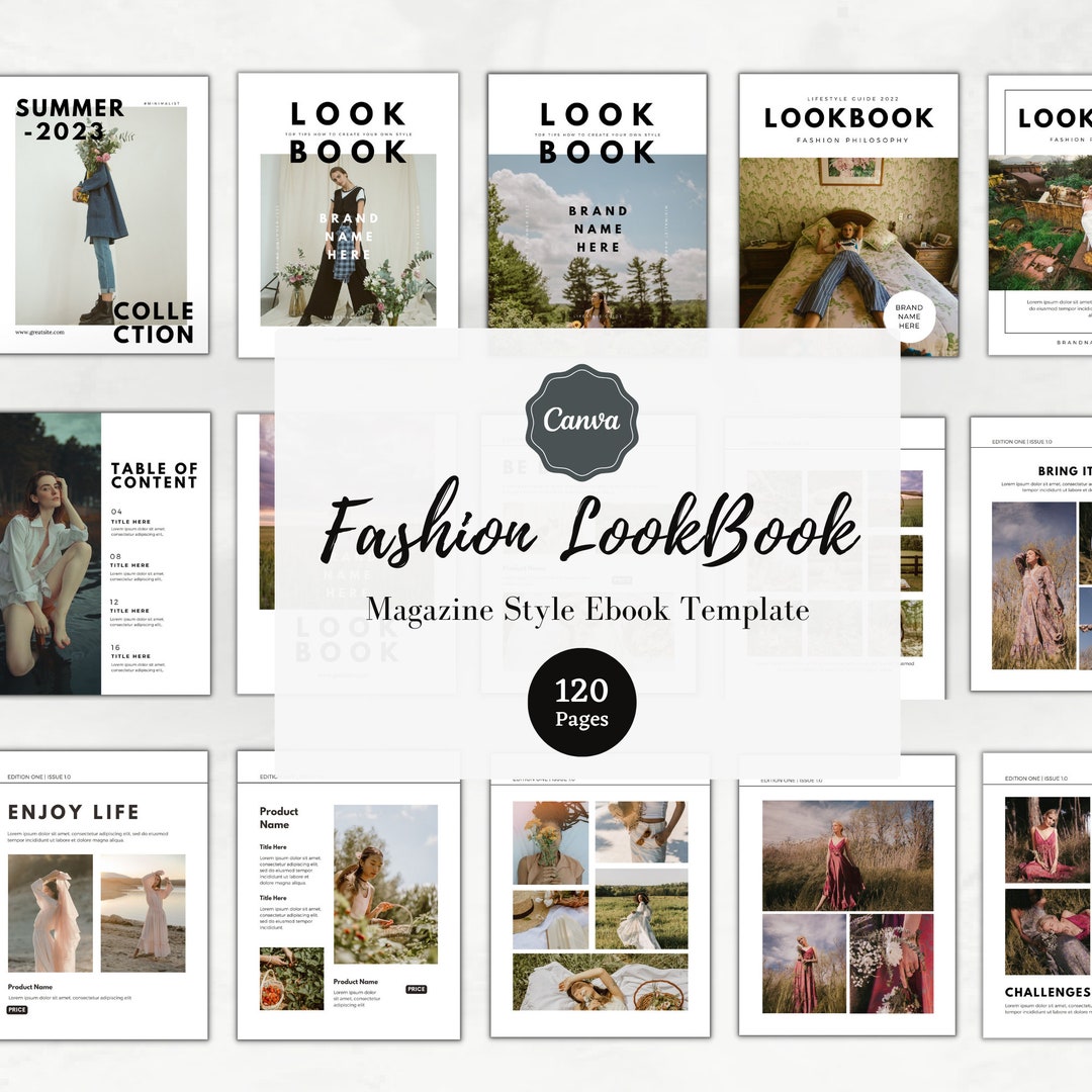 Lookbook Template Canva Fashion Lookbook Template Canva Minimalist Look ...
