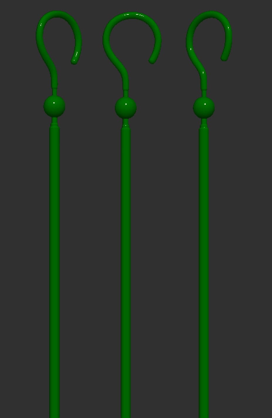 3D Model Riddler 66 Question Mark Cane Prop - Etsy