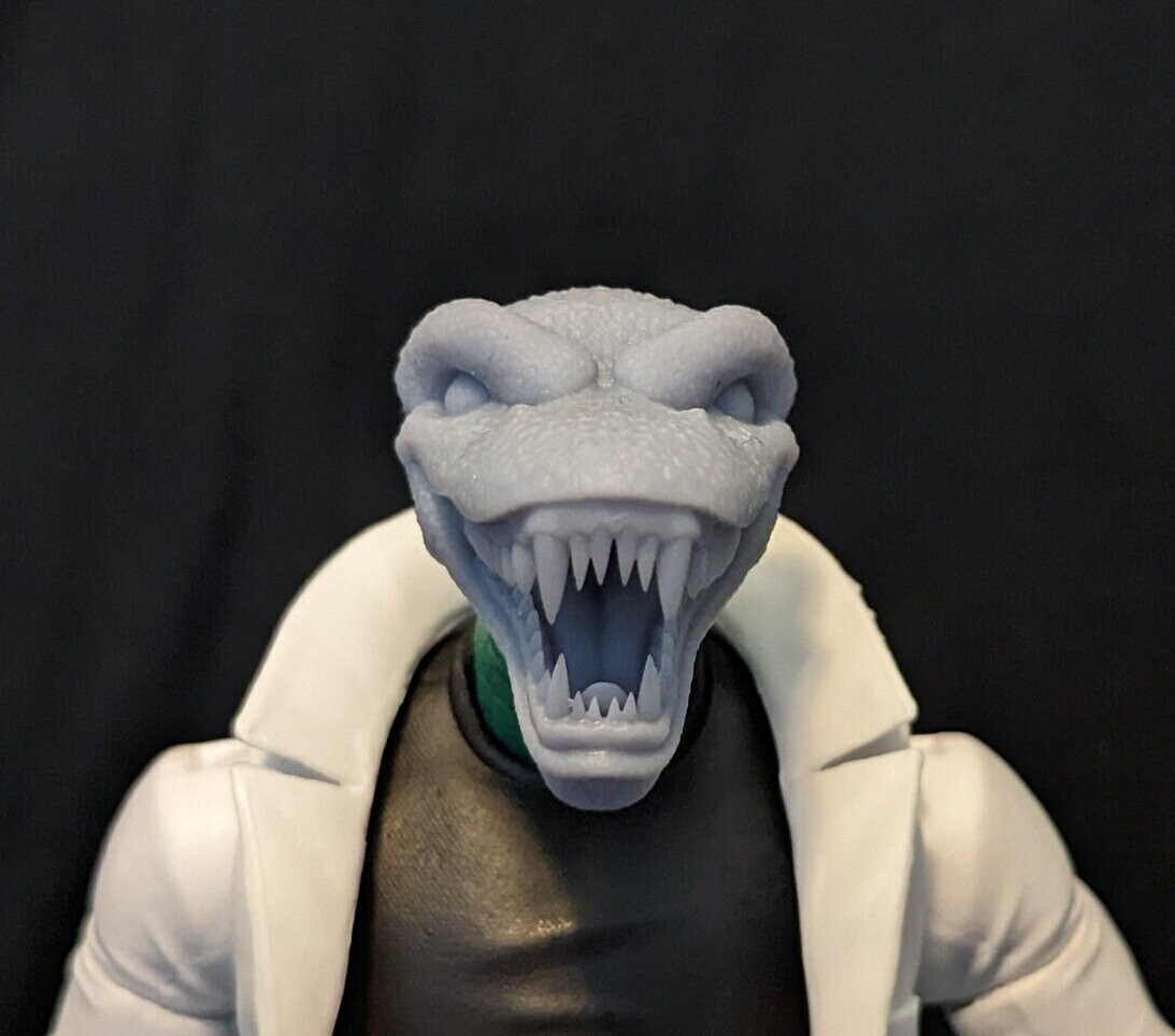 1/12 3D Printed Lizard Head & Feet Combo Sculpt Spider Villain - Etsy