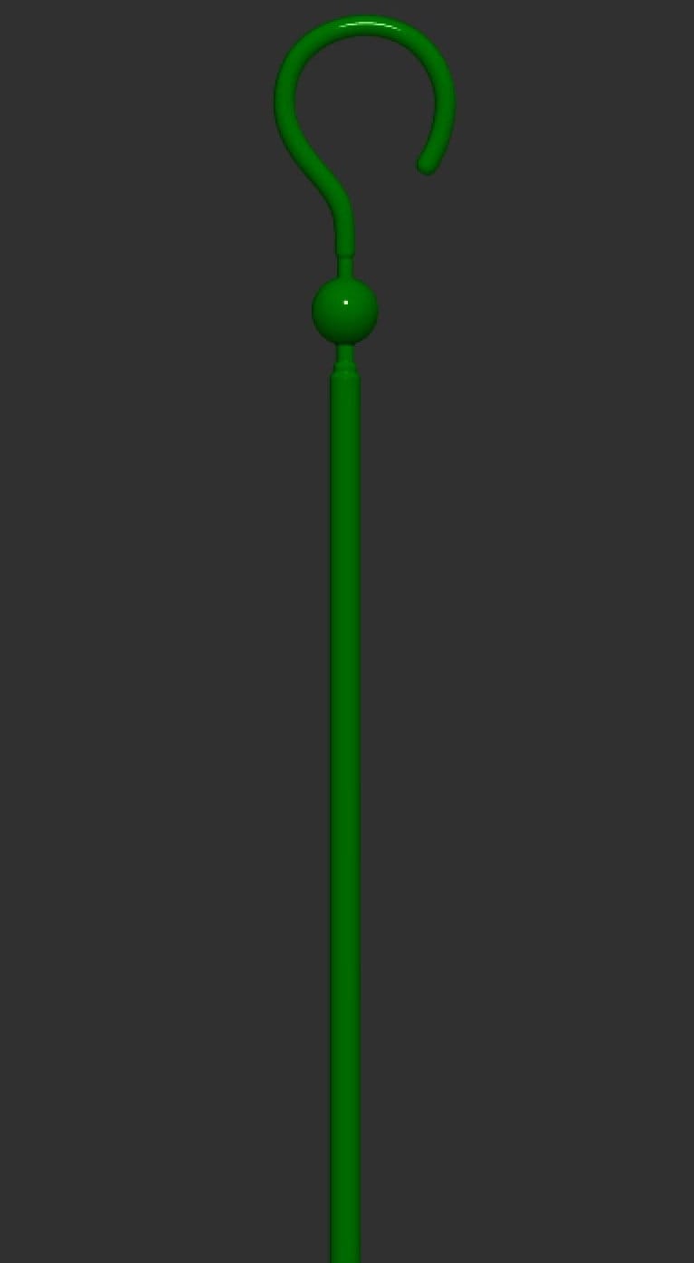 3D Model Riddler 66 Question Mark Cane Prop - Etsy