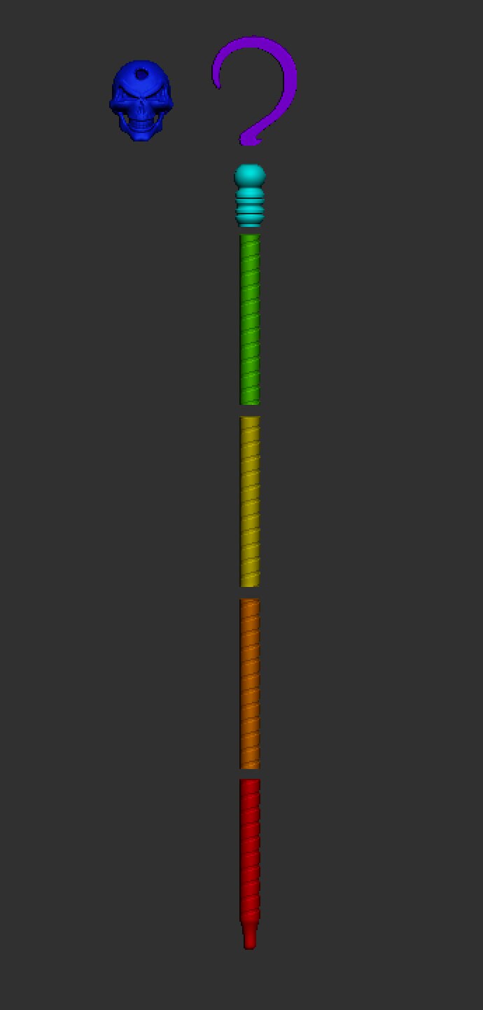 Riddler Skull Cane Prop 3D Model - Etsy