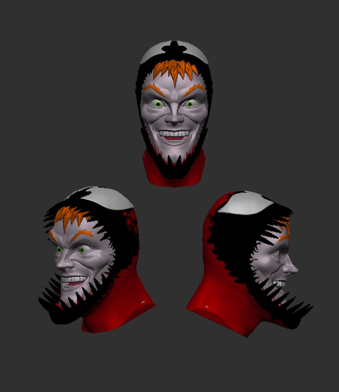 1/12 3D Printed Red Goo Head Sculpt Spider Villain - Etsy