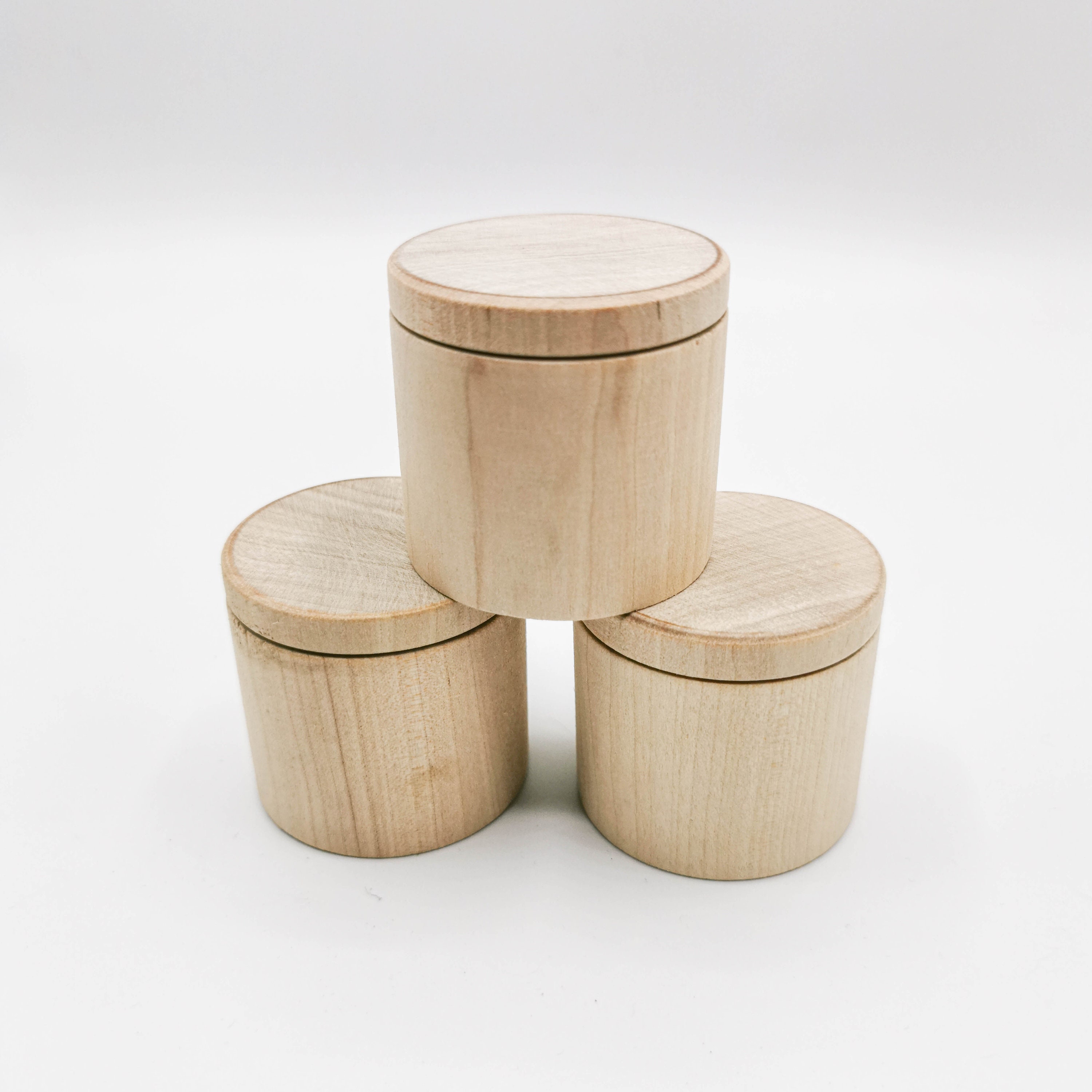 Wood Round Box Unfinished Round Wooden Box Wood Trinket Box - Etsy