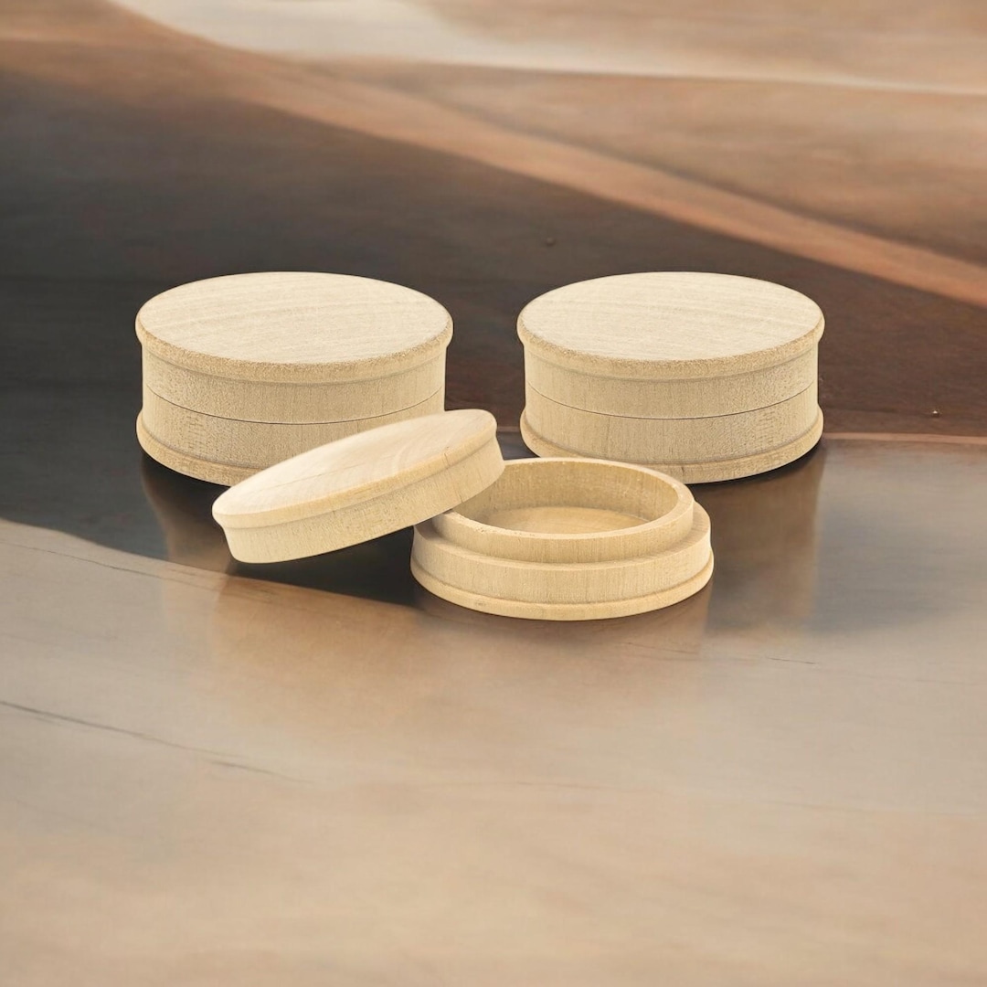 X3 COINARA M Flat Wooden Trinket Boxes for Collectible Coins, Rings ...