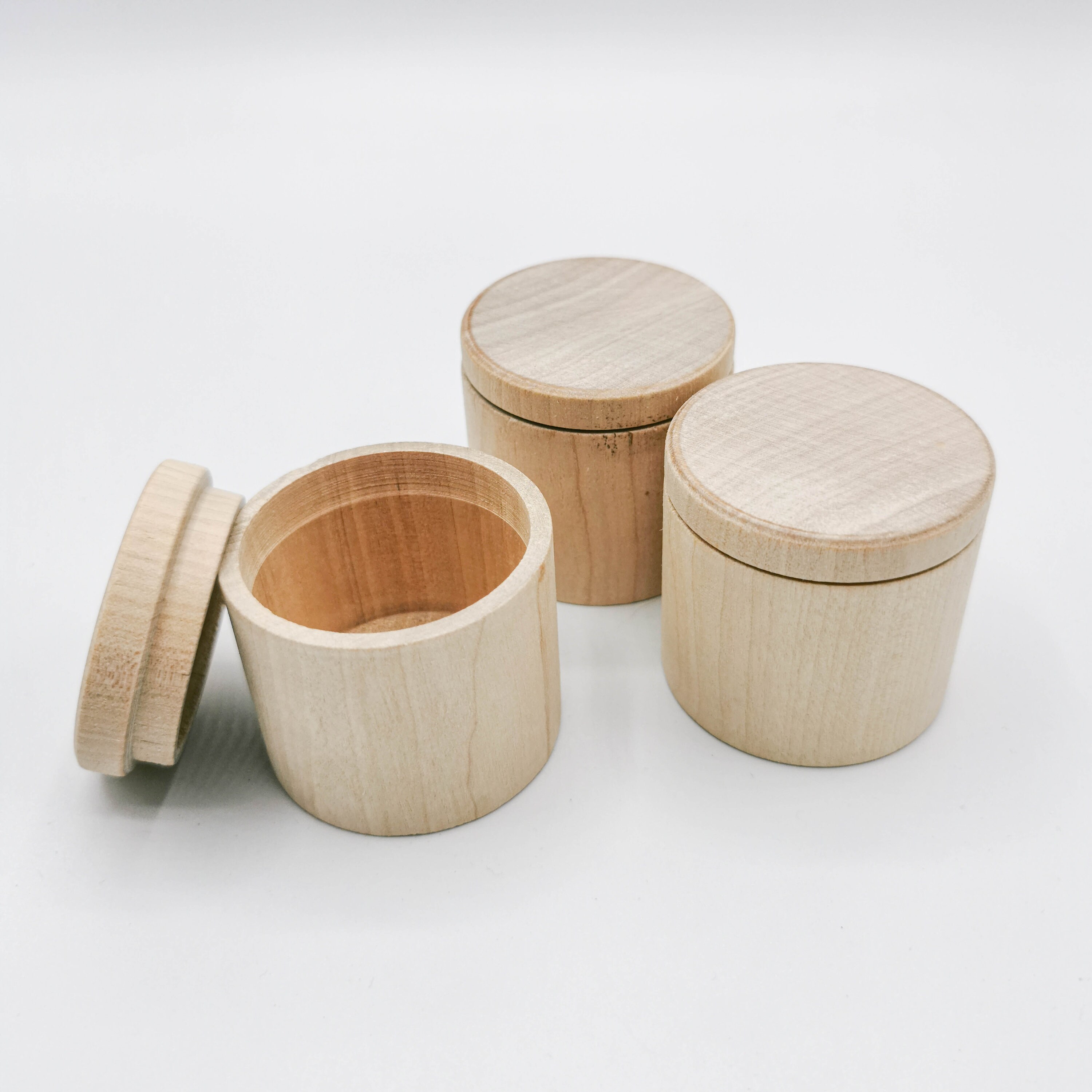 Wood Round Box Unfinished Round Wooden Box Wood Trinket Box - Etsy