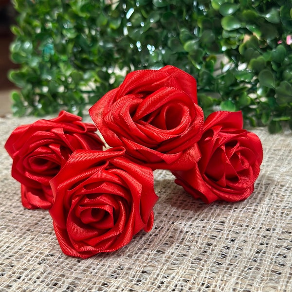 Satin Ribbon Roses - Etsy