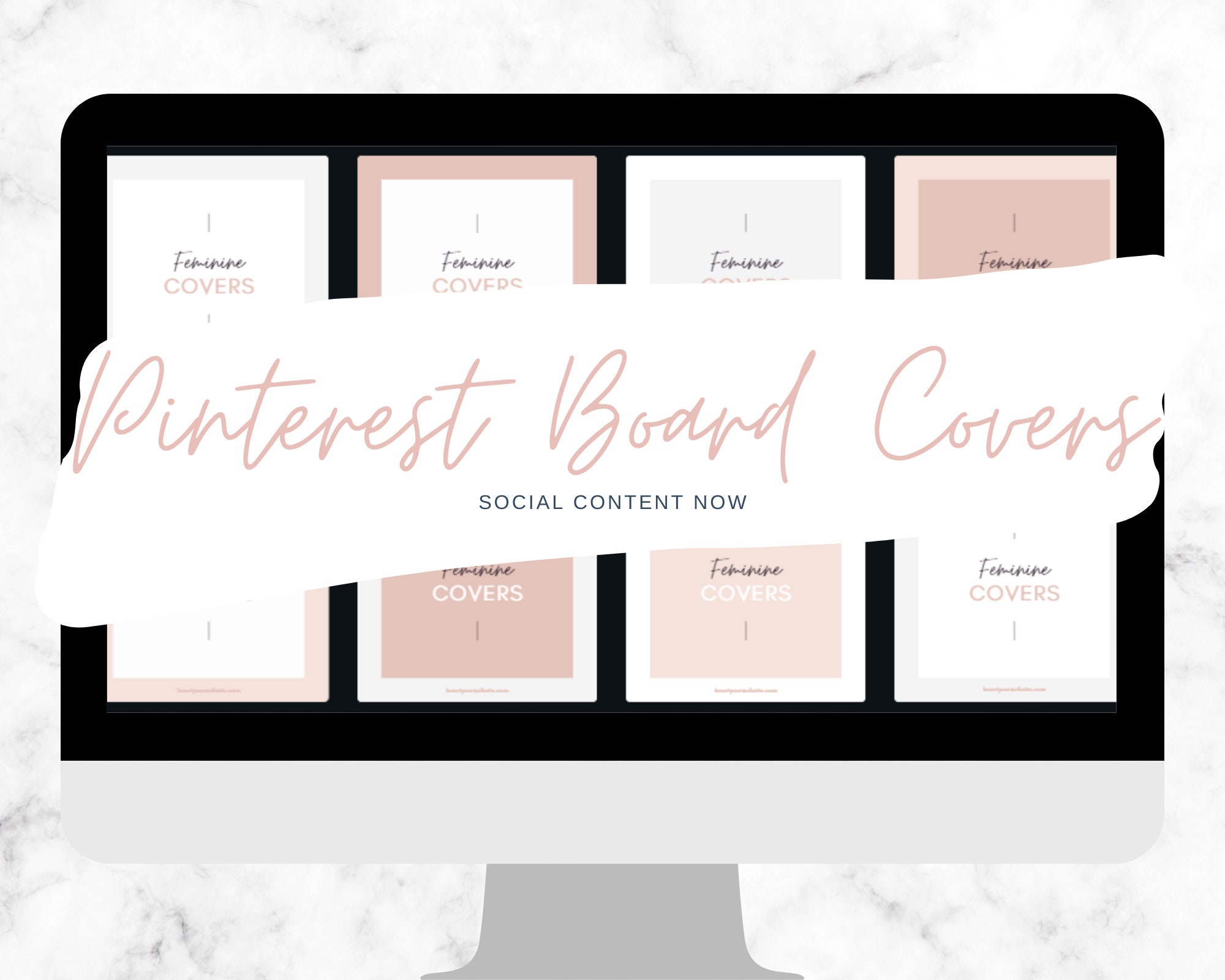 Pinterest Board Covers | Feminine Design | Customizable Canva Template ...