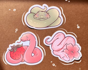 Pastel Snakes Sticker Pack - Etsy