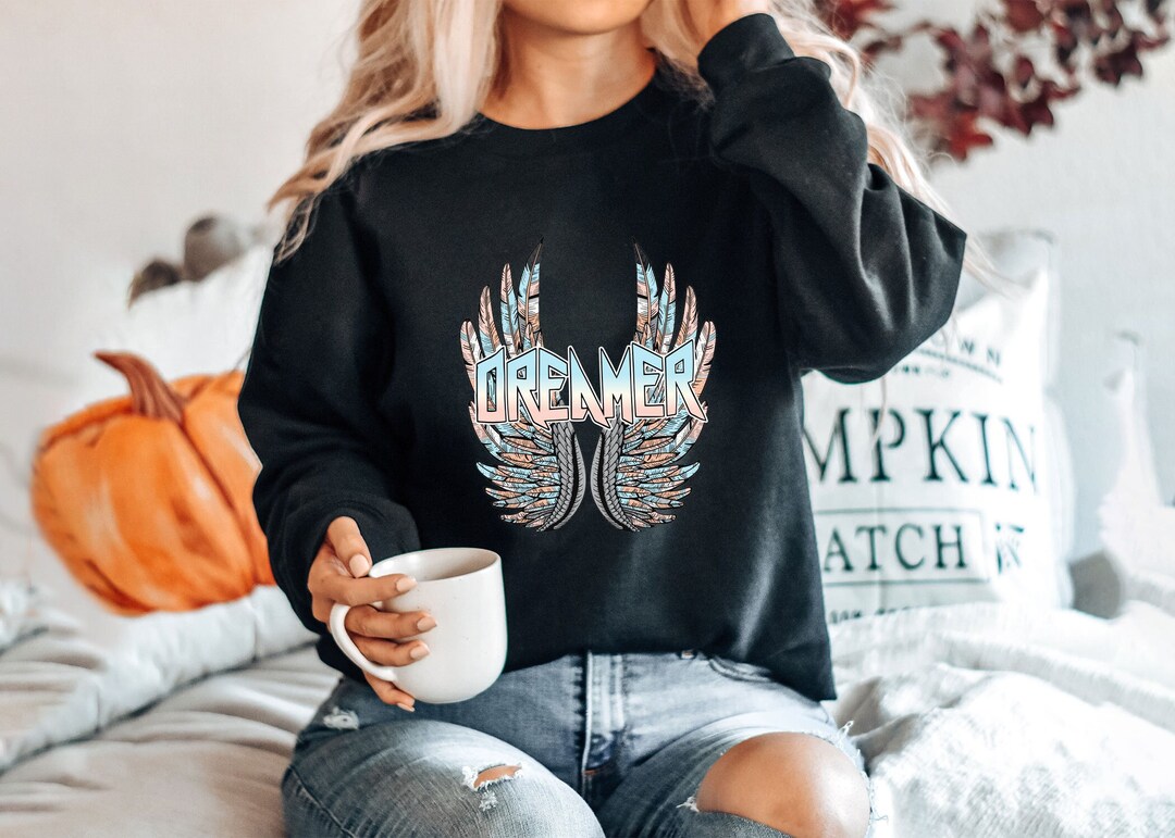 Retro Dreamer Sweatshirt Dreamer Wings Shirt Motivational Shirt Vintage ...