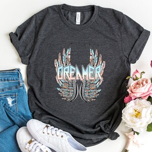 Retro Dreamer Sweatshirt Dreamer Wings Shirt Motivational Shirt Vintage ...