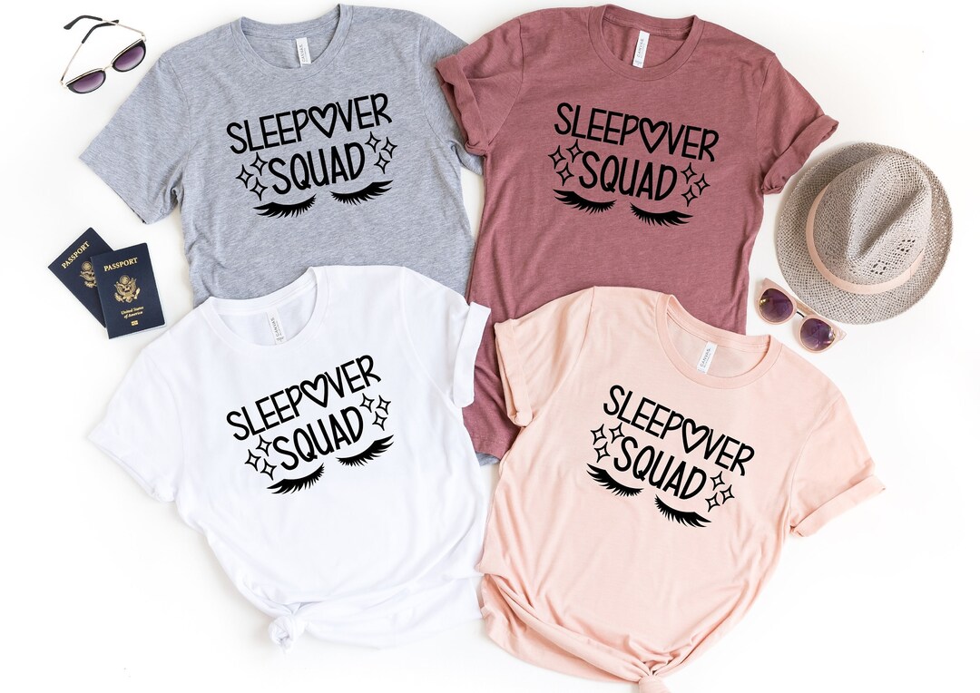 Sleepover Squad Shirts | Sleepover Shirt | Girls Birthday Party Tee ...