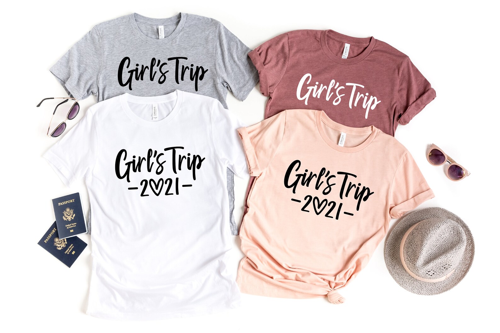 Girls Trip 2021 Weekend Getaway Tee Traveling T-Shirt | Etsy