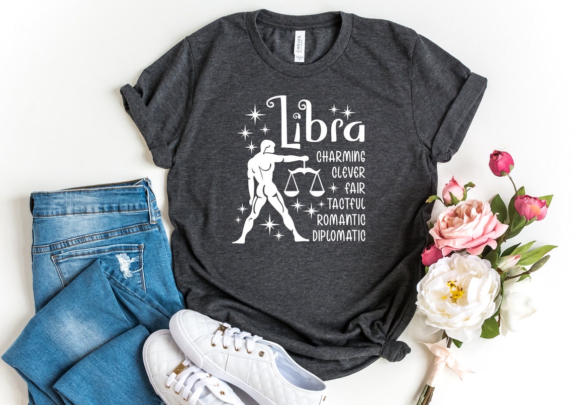 Libra Shirt Zodiac Sign Tshirt Libra Zodiac T-Shirt | Etsy