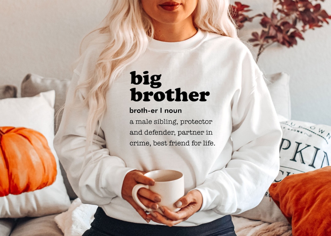 Big Brother Noun Shirt Brother Birthday Shirt Best Bro T-shirt Gift for ...